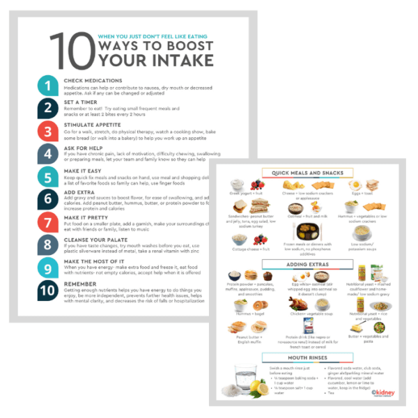 10 Ways To Boost Your Intake Handout - Kidney Nutrition Library