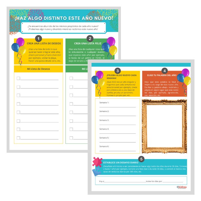 SPANISH Something New for the New Year Handout - Kidney Nutrition Library